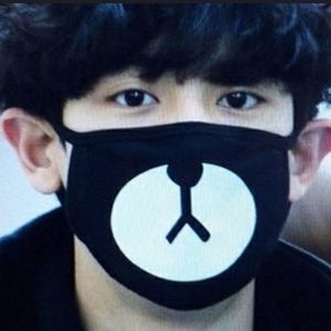 Accessories | Cute 5 Oclock Shadow Bear Graphic Face Mask | Poshmark